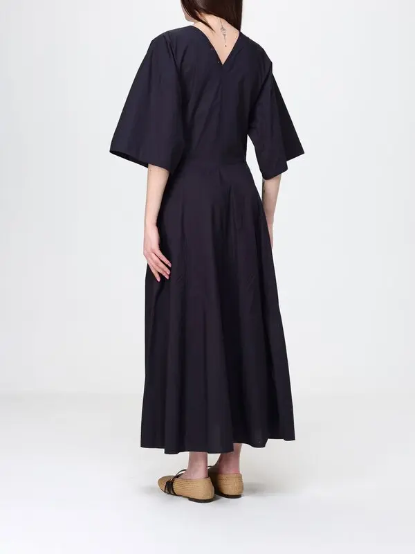 FORTE_FORTE V-neck Midi Dress - Blue