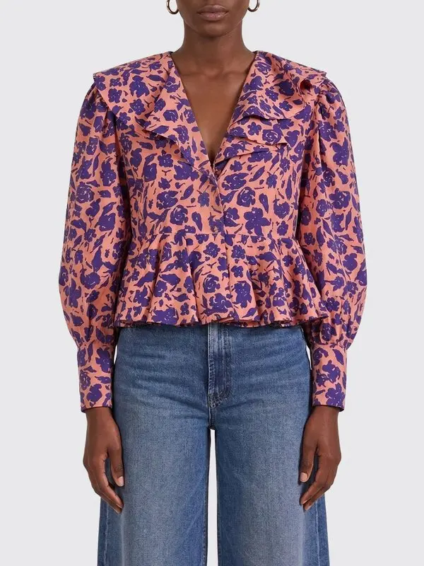 Chloé Floral Print Peplum Blouse