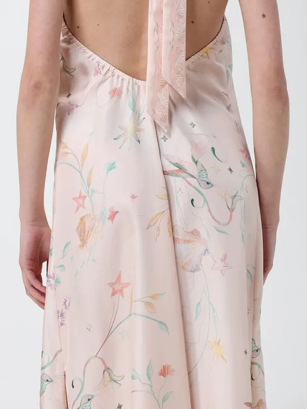 FORTE_FORTE Printed Silk Halterneck Maxi Dress