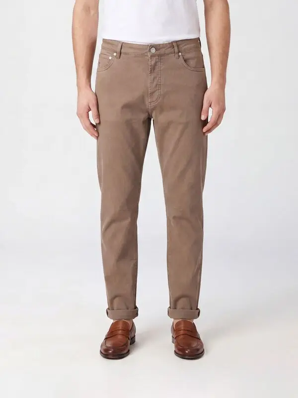 Brunello Cucinelli Slim Fit Stretch Cotton Denim Jeans - Dark