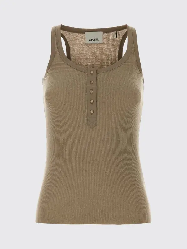 Isabel Marant Étoile Ribbed Silk Blend Tank Top - Bronze