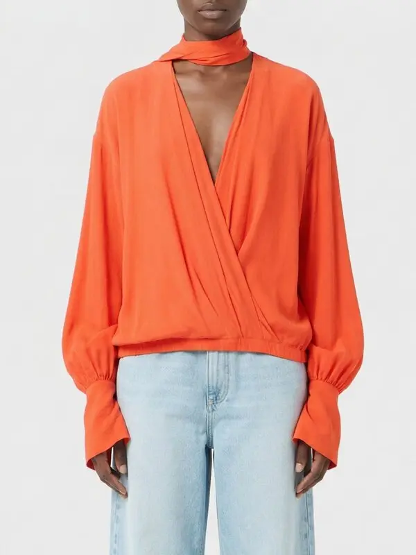 Blumarine Wrap Blouse With Tie Neck