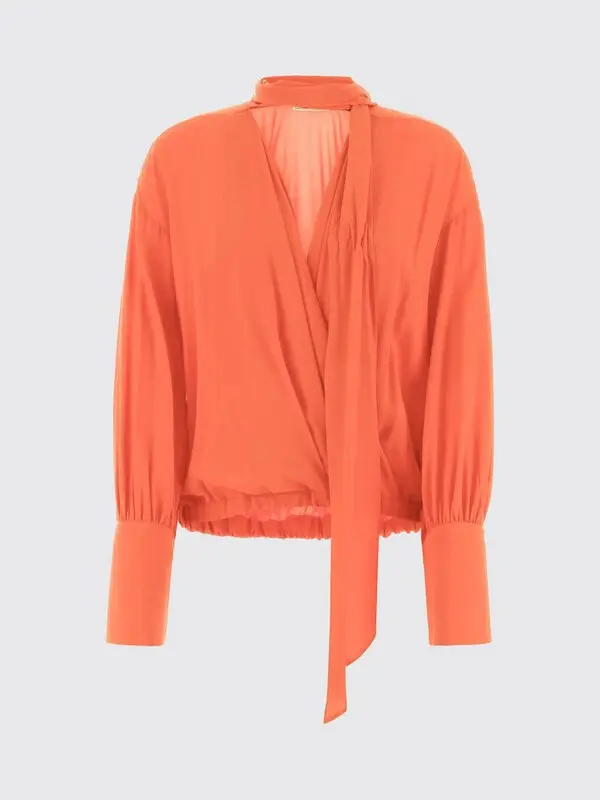 Blumarine Wrap Blouse With Tie Neck