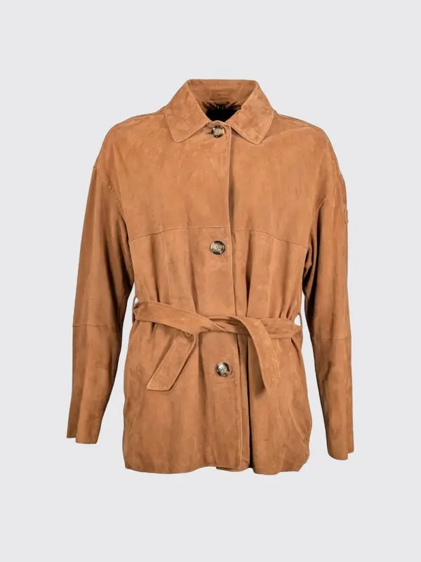 Peuterey Suede Leather Belted Jacket