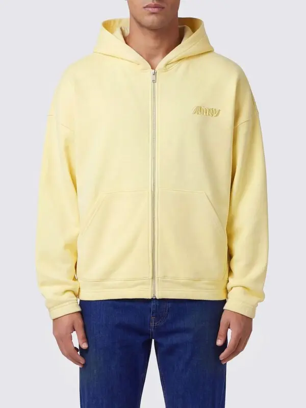 AUTRY Zip Up Sweatshirt - Yellow