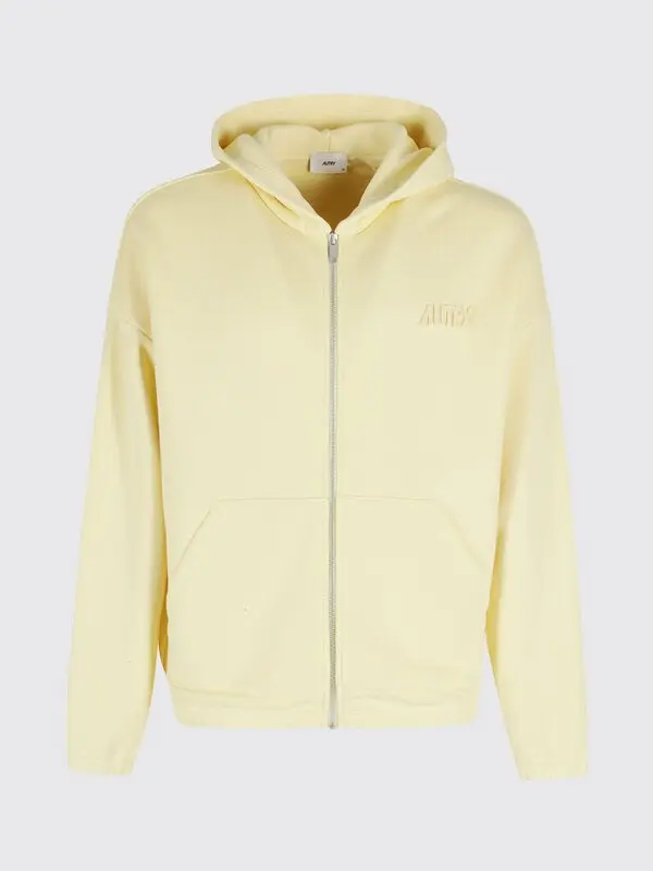 AUTRY Zip Up Sweatshirt - Yellow
