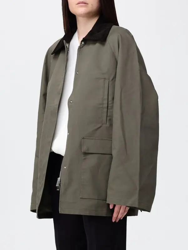TOTEME Oversized Organic Cotton Shirt Jacket - Kaki
