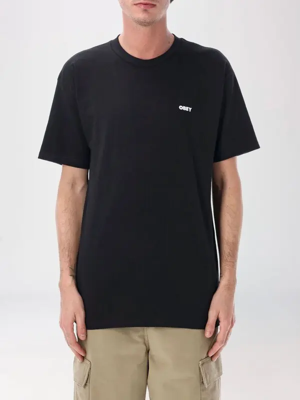 Obey Printed Cotton T-shirt - Black