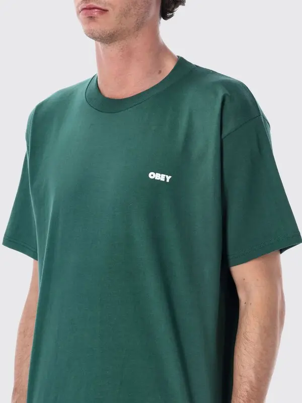 Obey Printed Cotton T-shirt - Green