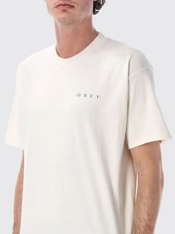Obey Printed Cotton T-shirt - White