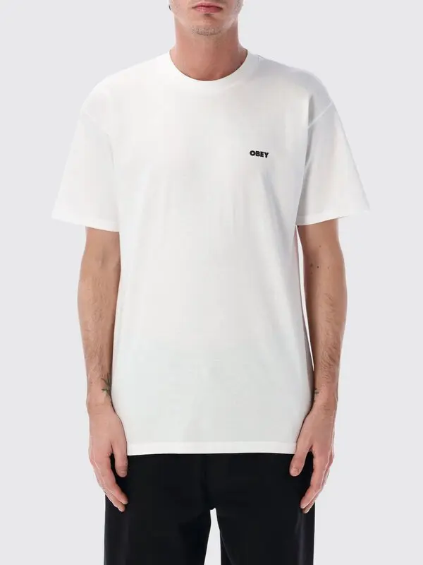Obey Printed Cotton T-shirt - White