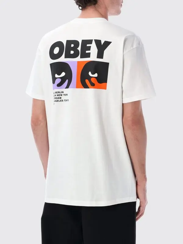 Obey Printed Cotton T-shirt - White