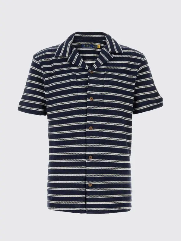 Polo Ralph Lauren Striped Cotton Blend Shirt - Blue