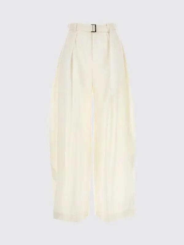 Sacai Wool Blend Wide-leg Trousers