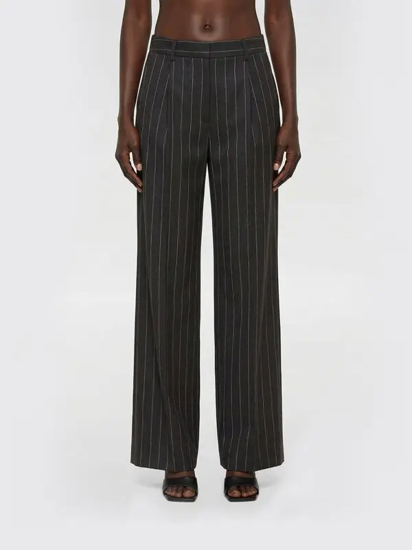 PT TORINO Tailored Wide Leg Pinstripe Trousers