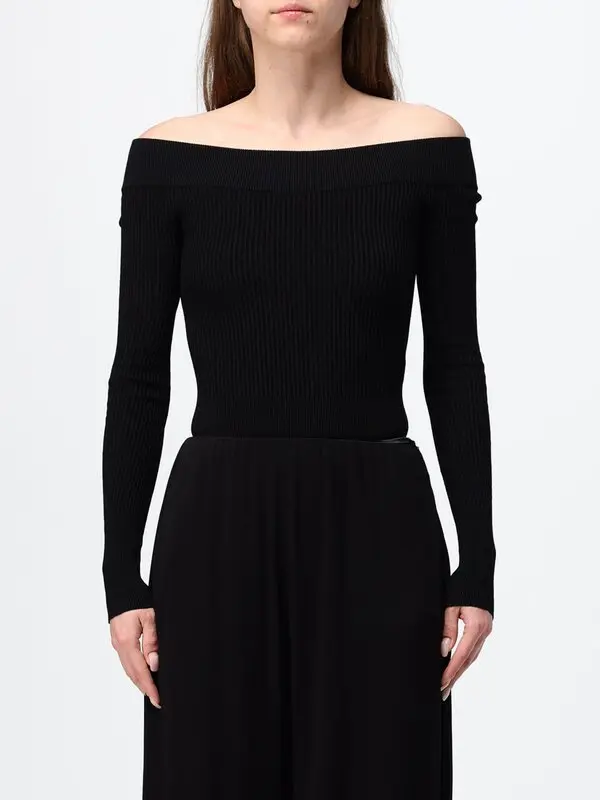 Alaïa Viscose Knit Bodysuit - Black