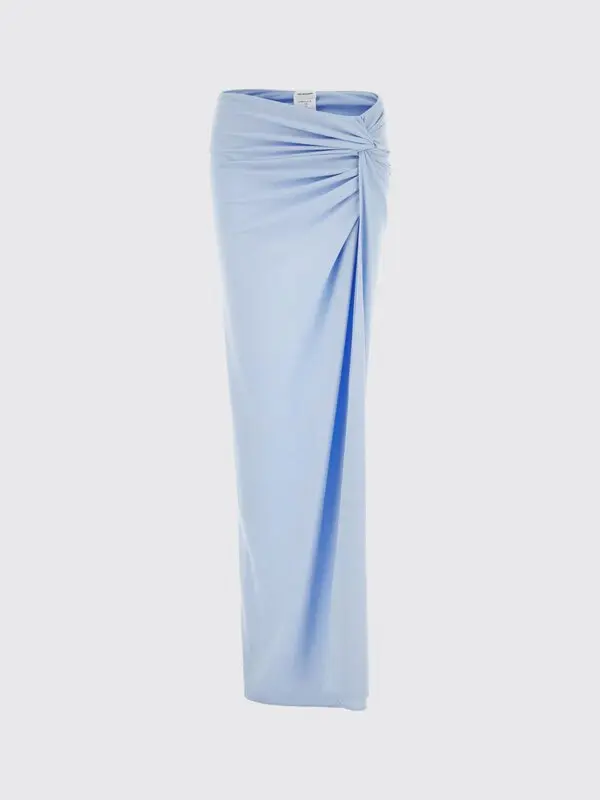 Andamane Knot Detailed Maxi Skirt - Gnawed Blue