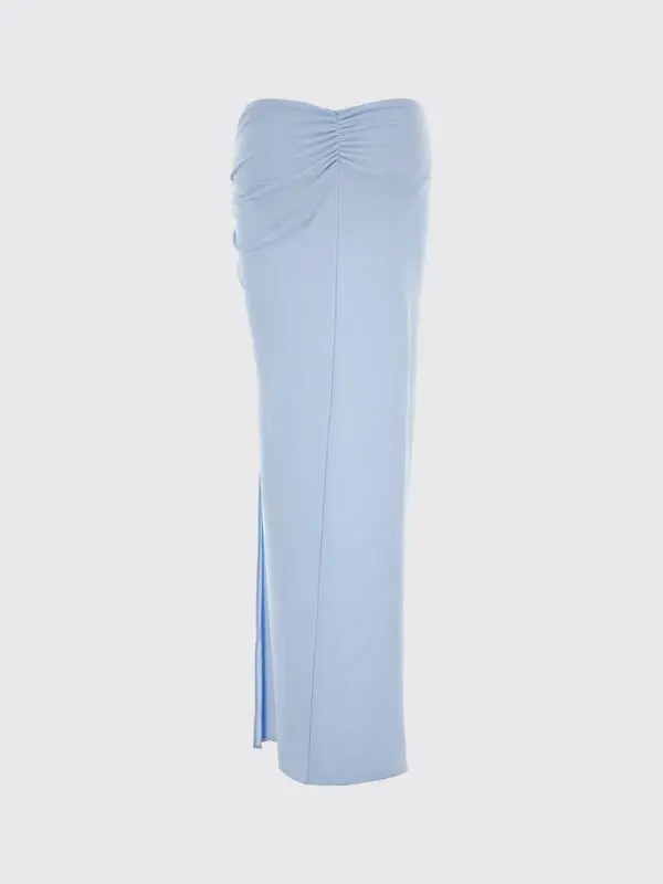 Andamane Knot Detailed Maxi Skirt - Gnawed Blue