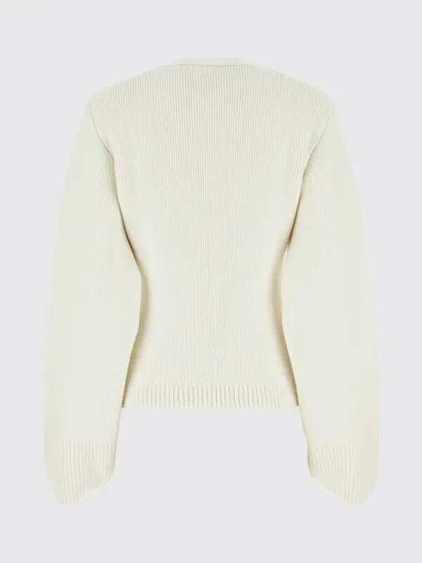 Khaite V-neck Ribbed Cardigan With Pockets - Cream