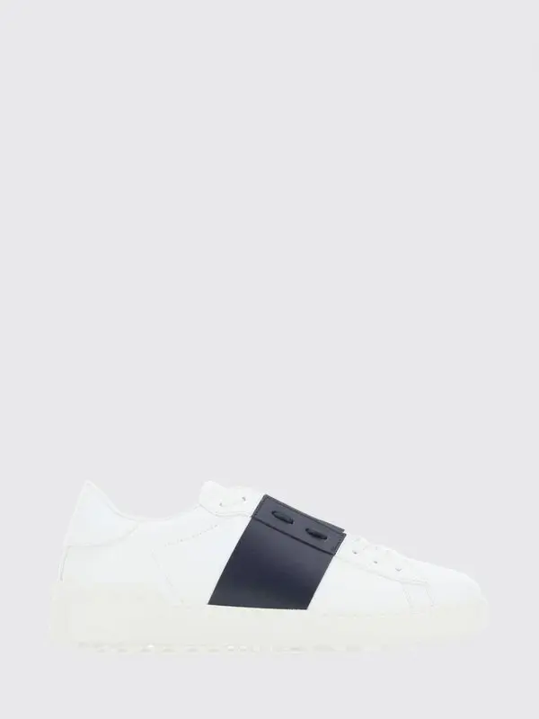 Valentino Garavani Open Leather Lace-up Sneakers - White