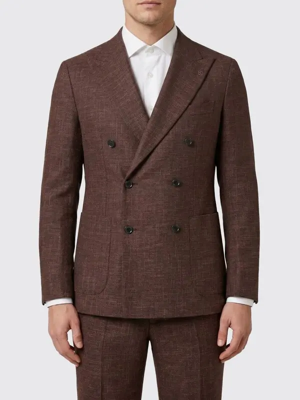 Tagliatore Double Breasted Blazer - Brown