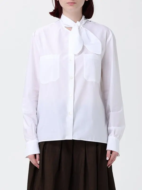 PT TORINO Cotton Shirt With Tie Detail