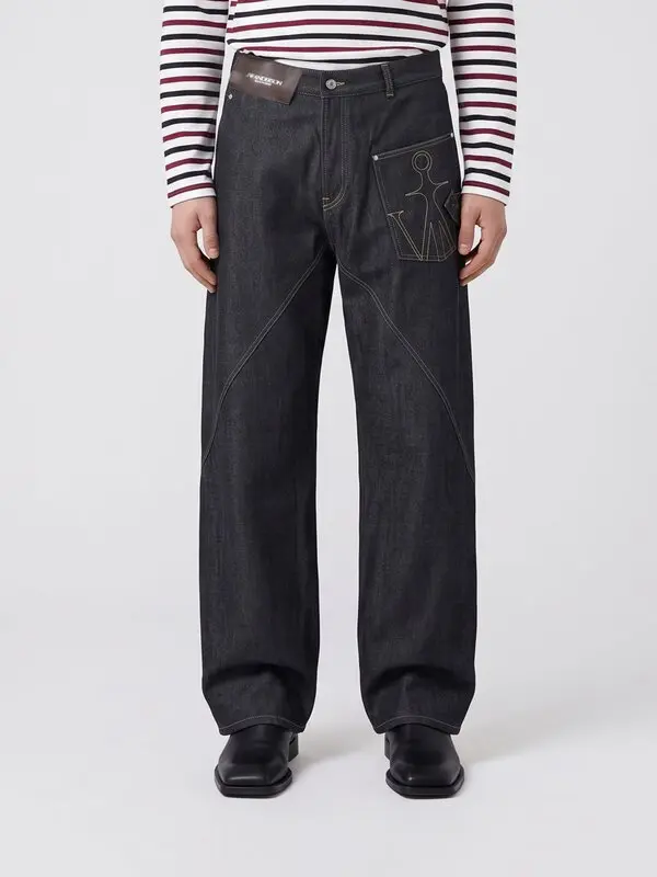 JW Anderson Wide Leg Jeans - Navy