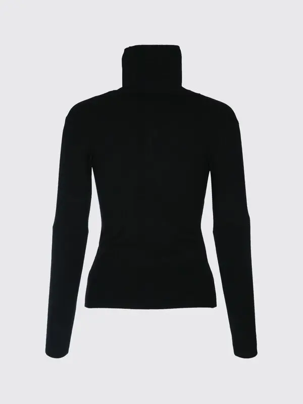 TOTEME Viscose Blend Turtleneck Cardigan - Black