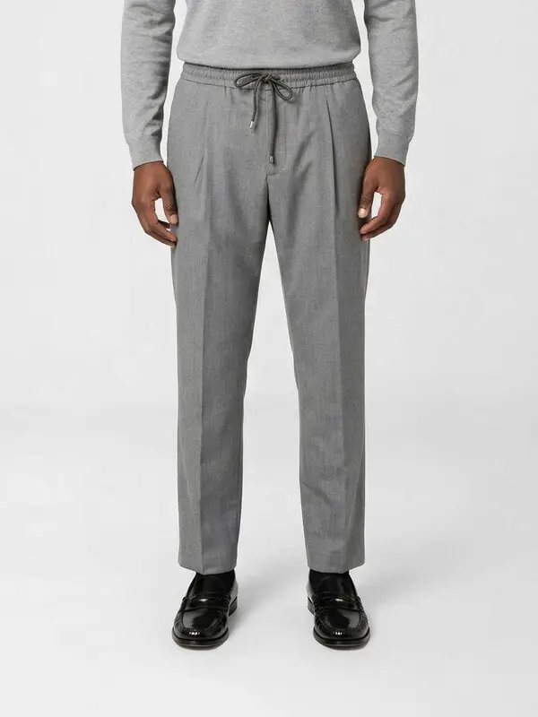 BRIGLIA 1949 Tailored Drawstring Trousers - Grey