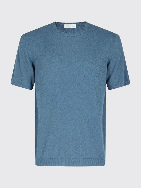 ROBERTO COLLINA Cotton Blend Crewneck Sweater - Blue