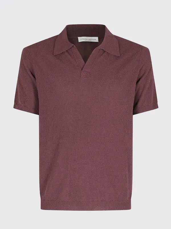 ROBERTO COLLINA Cotton Knit Polo Shirt - Green