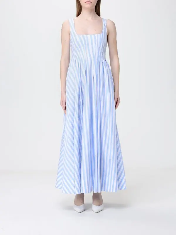Sportmax Striped Cotton Midi Dress - Multicolor