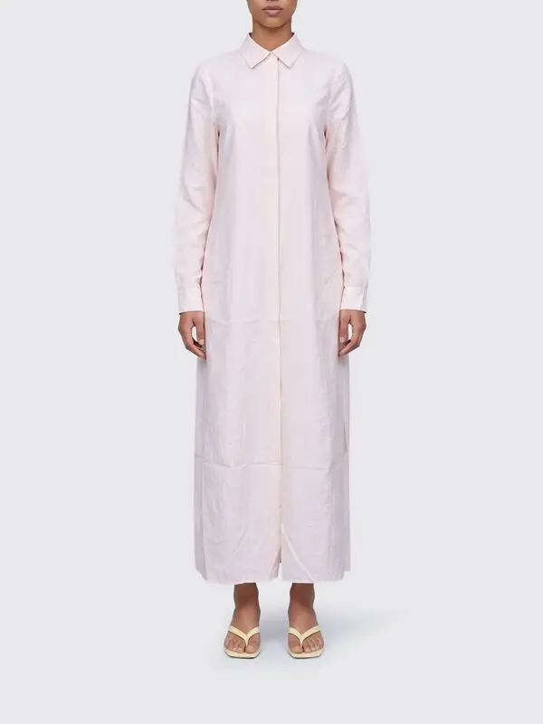 TOTEME Silk Blend Shirt Dress - Pink