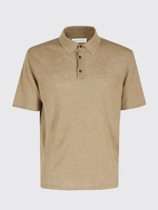 ROBERTO COLLINA Polo Shirt - Brown