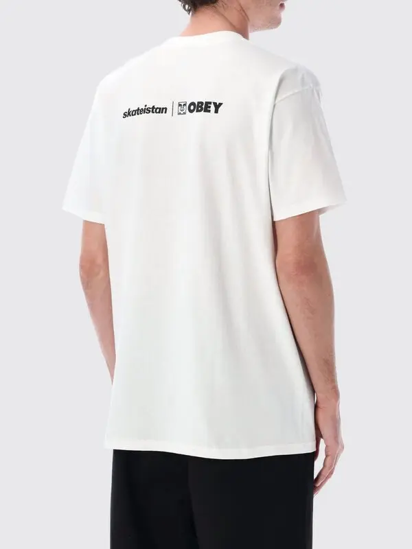 Obey Printed Cotton T-shirt - White