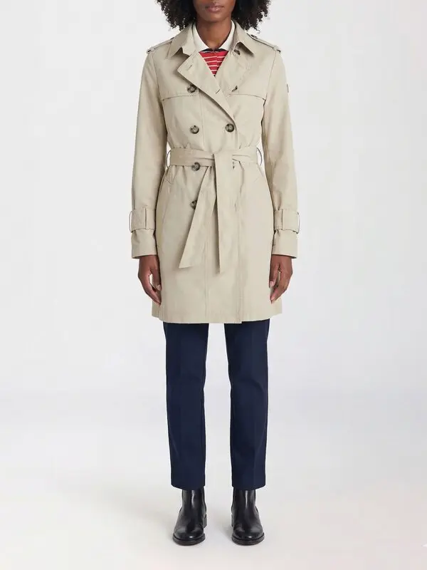Peuterey Polyester Double Breasted Trench Coat - Grey