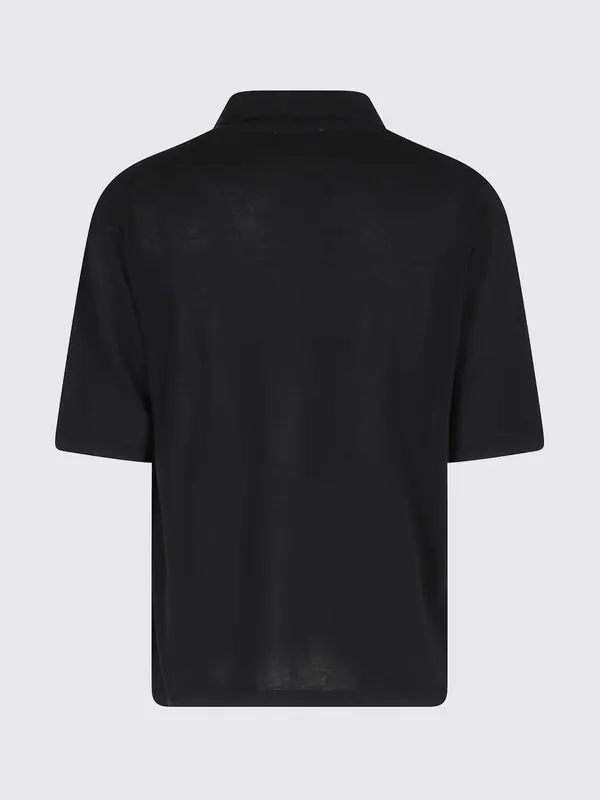 ROBERTO COLLINA Cotton Polo Shirt - Black