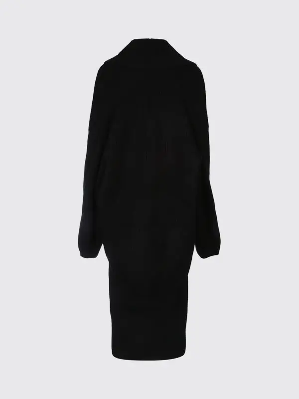 TOTEME Ribbed Knit Cardigan Coat - Black