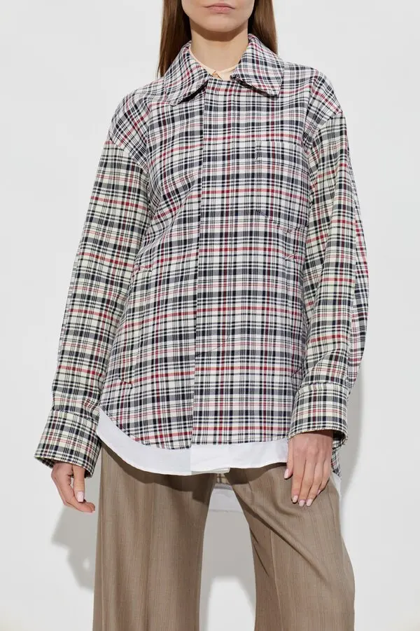 Victoria Beckham Checked Pattern Shirt