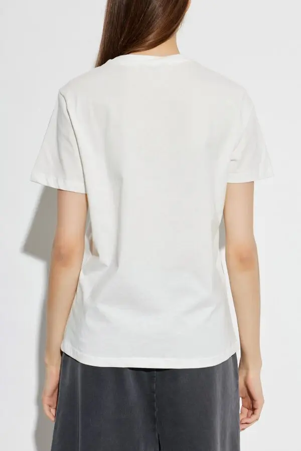Blumarine T-shirt With Tulle Appliqu