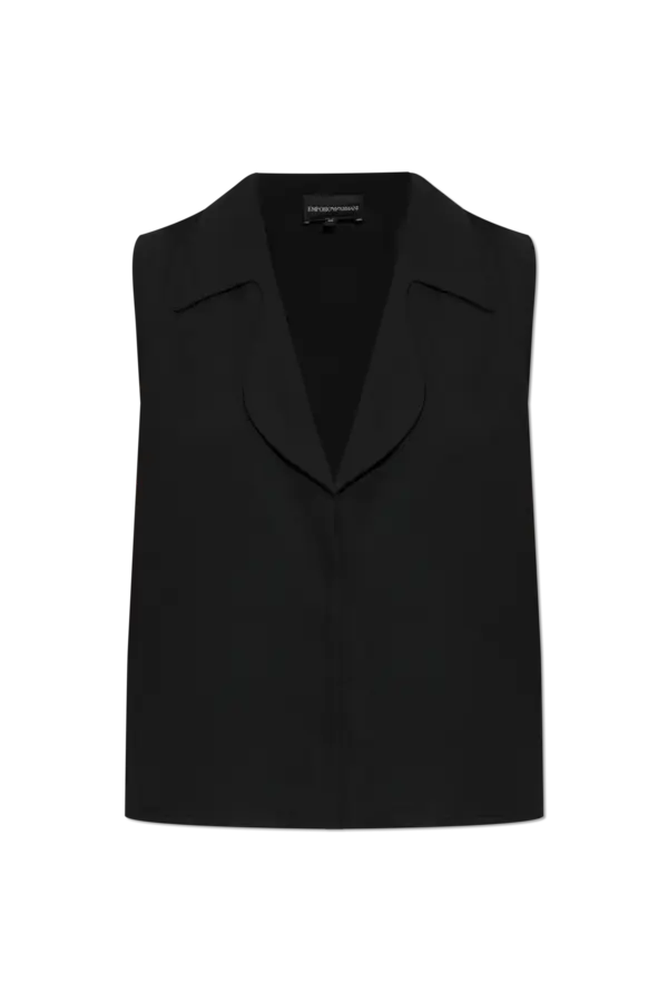 Emporio Armani V-neck Top - Black