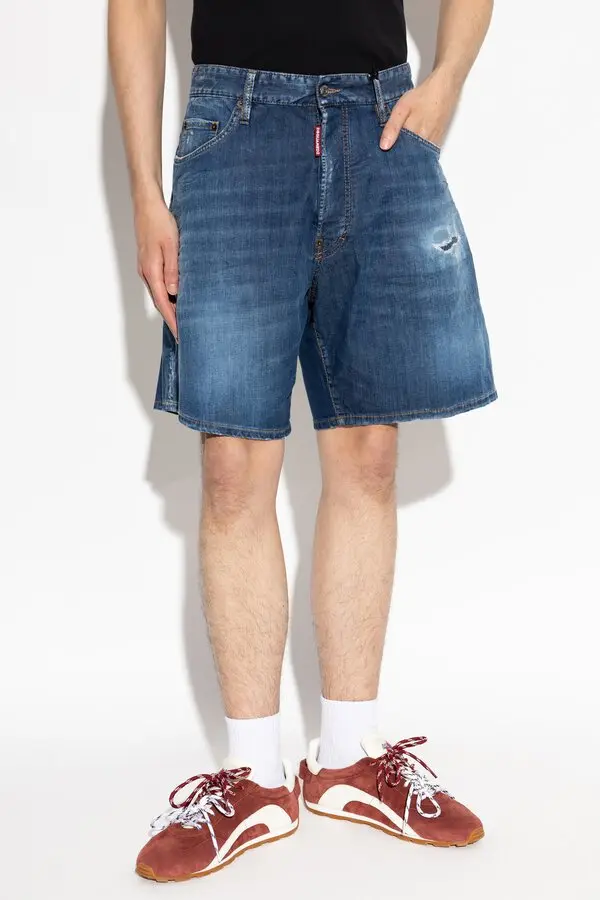 Dsquared2 Boxer Denim Shorts - Navy Blue