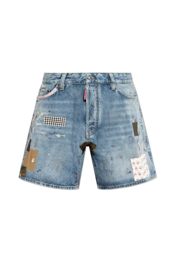 Dsquared2 Boxer’ Denim Shorts - Blue