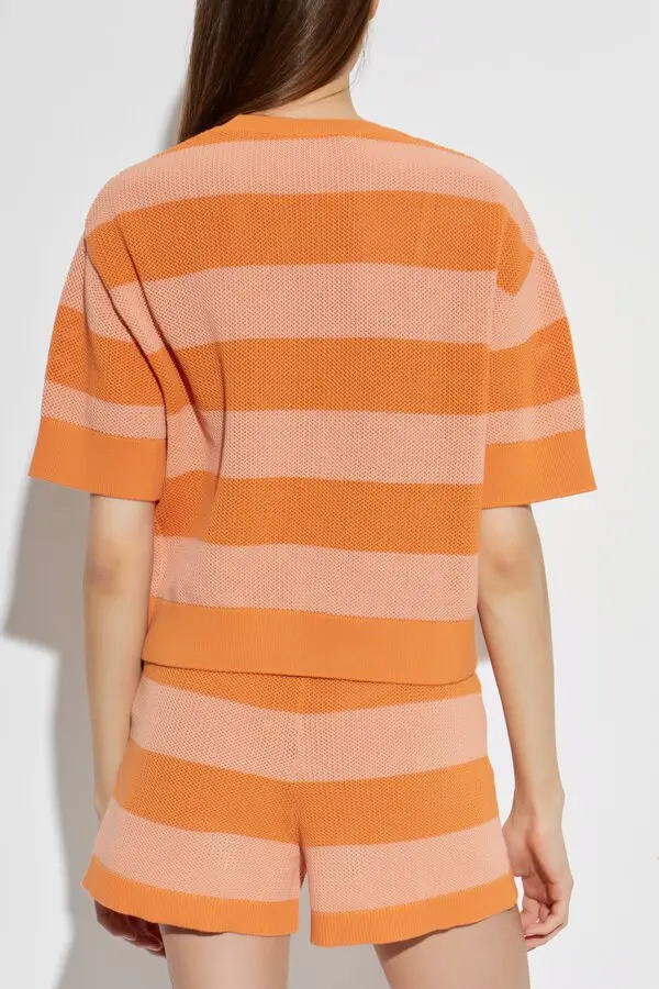 Lacoste Striped Knit Top