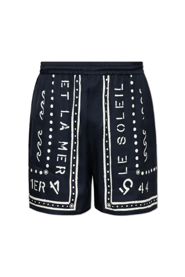 Balmain Printed Shorts - Navy Blue