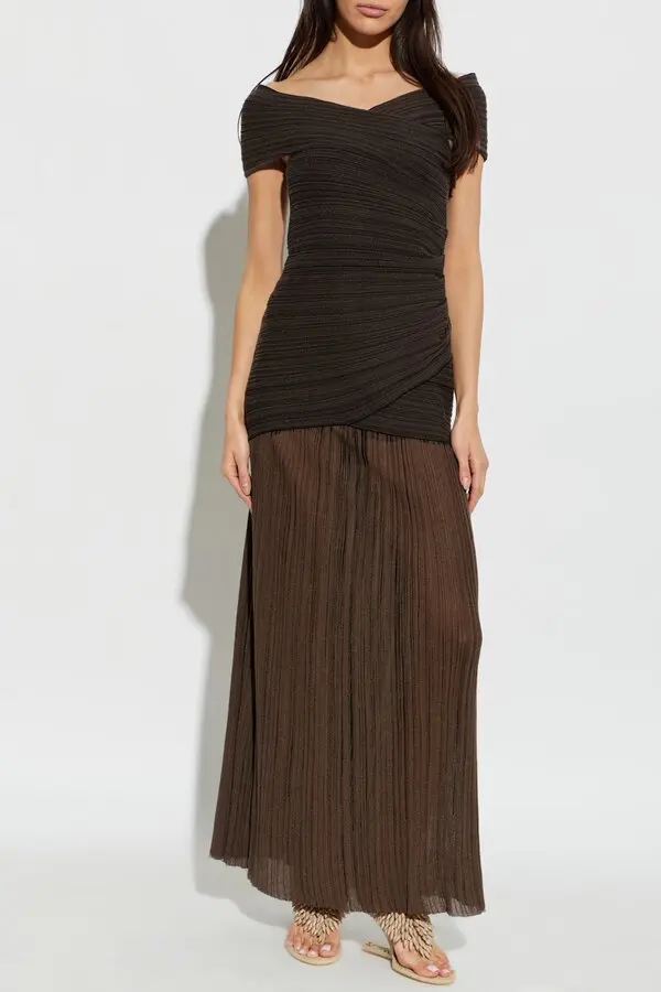 Balmain Off-the-shoulder Maxi Dress