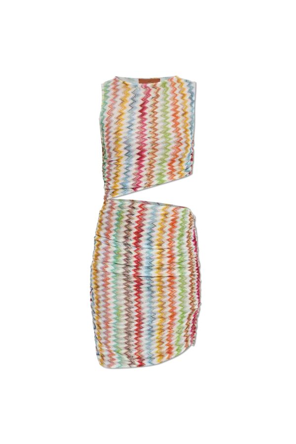 Missoni Mini Dress With Decorative Slit - Multicolour