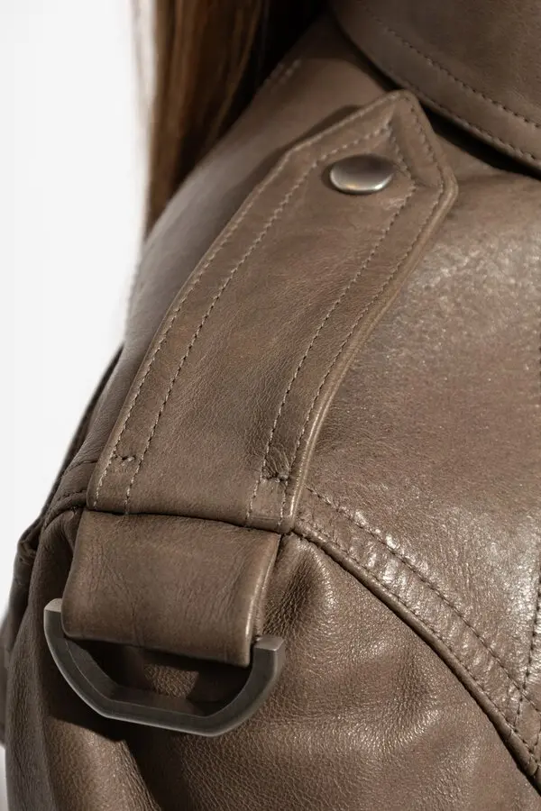 Rick Owens Cropped Leather Jacket