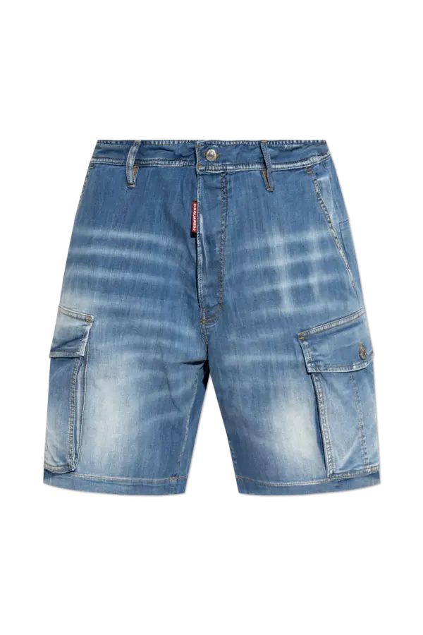 Dsquared2 Denim Cargo Shorts - Blue