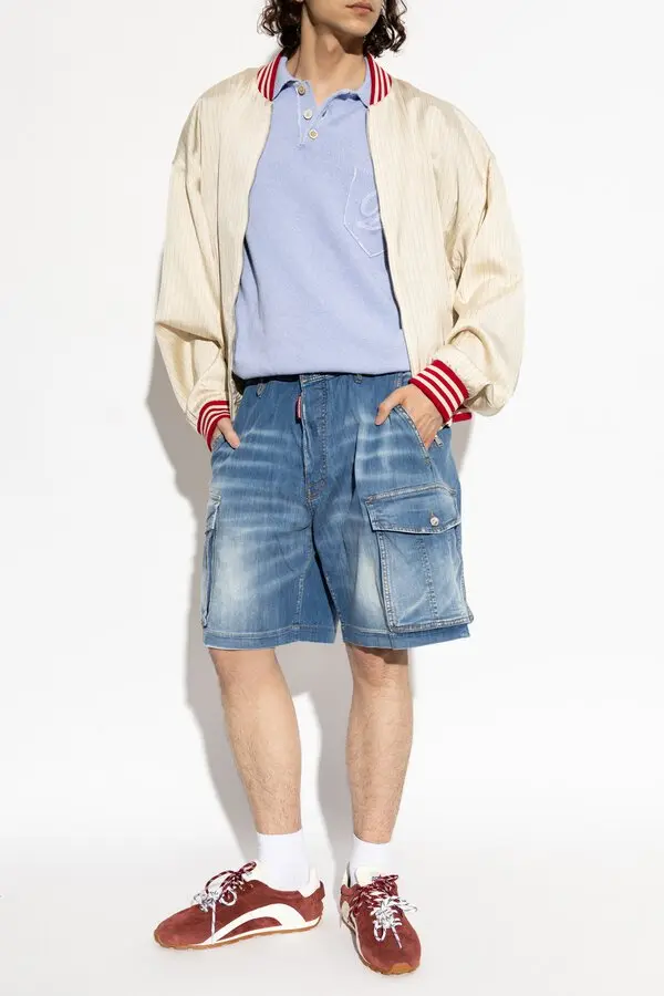Dsquared2 Denim Cargo Shorts - Blue